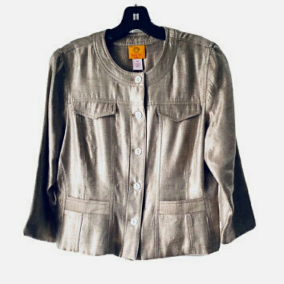 Ruby Rd. | Jackets & Coats | Ruby Rd Metallic Silver Jacket | Poshmark